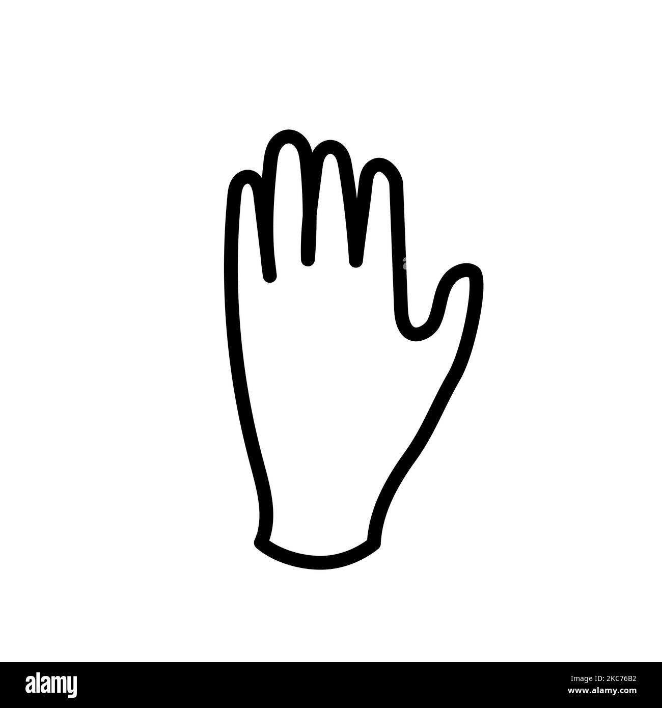Human hand vector person icon illustration isolated white. Thumb human ...