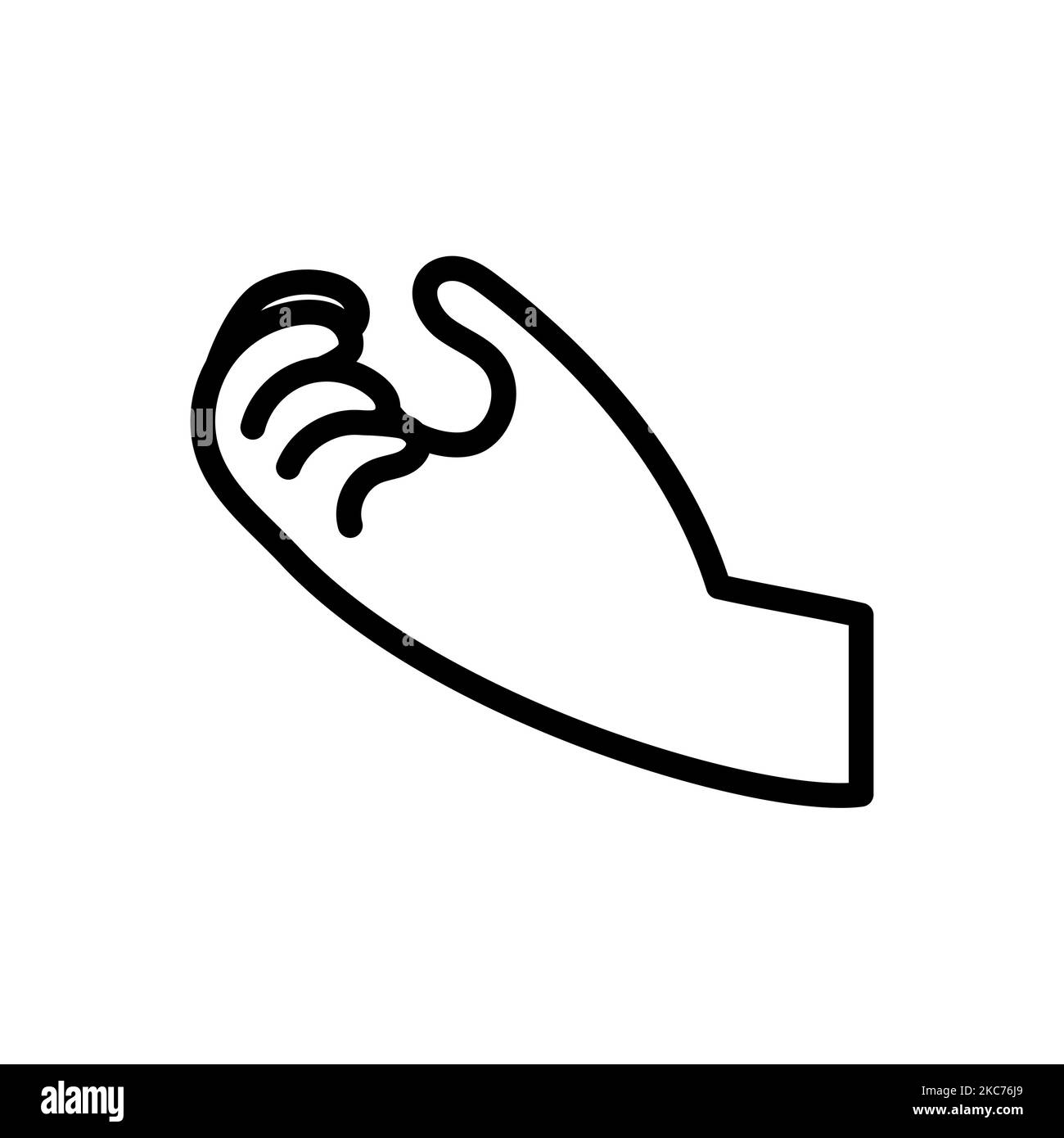 Human hand vector person icon illustration isolated white. Thumb human ...