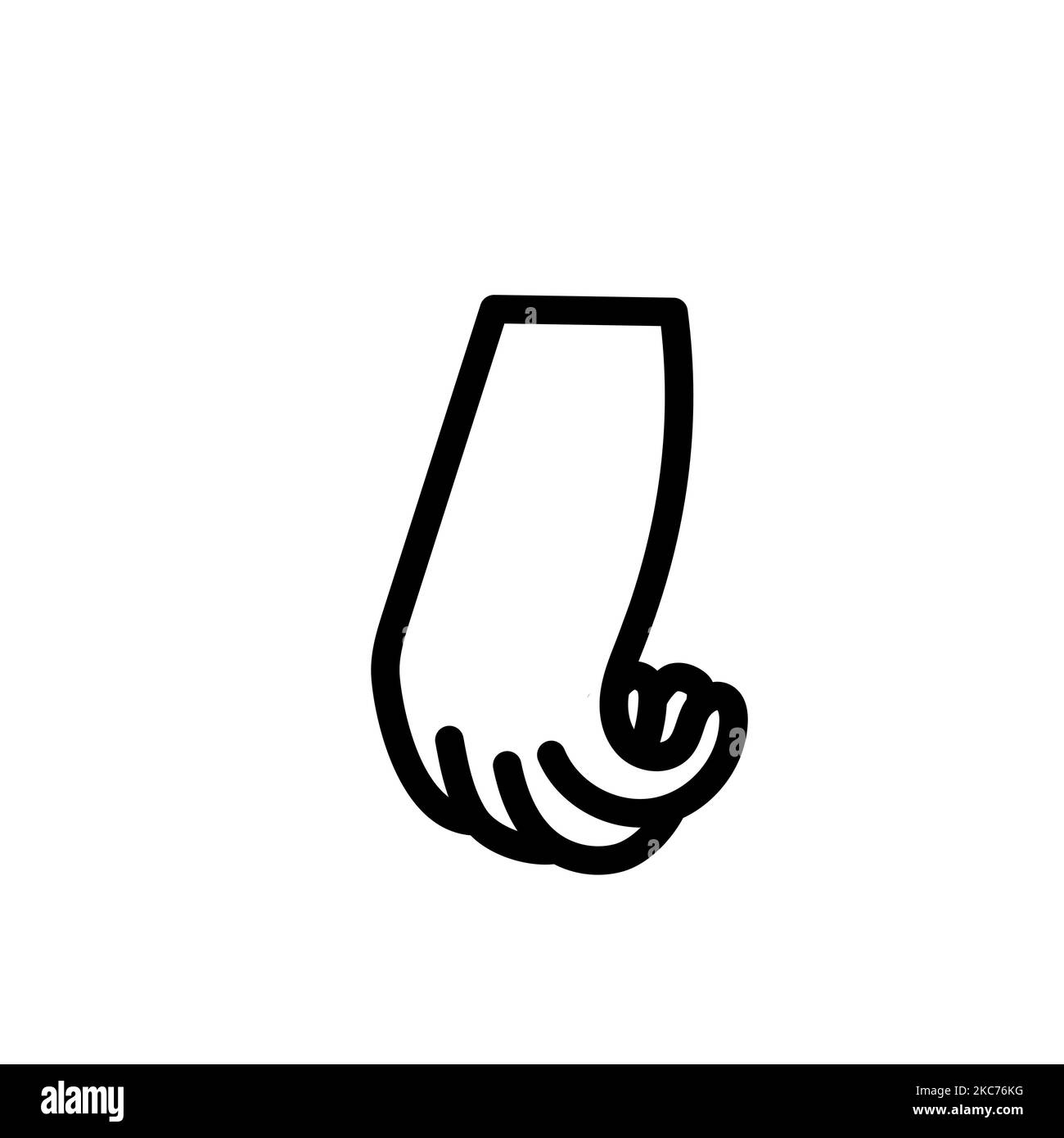 Human hand vector person icon illustration isolated white. Thumb human ...