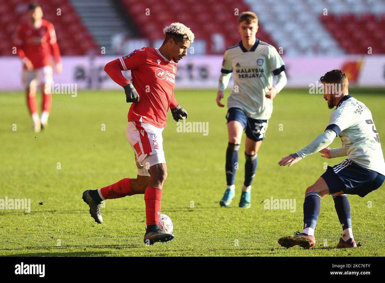Lyle Taylor (33) of Nottingham Forest in action during the FA Cup match ...