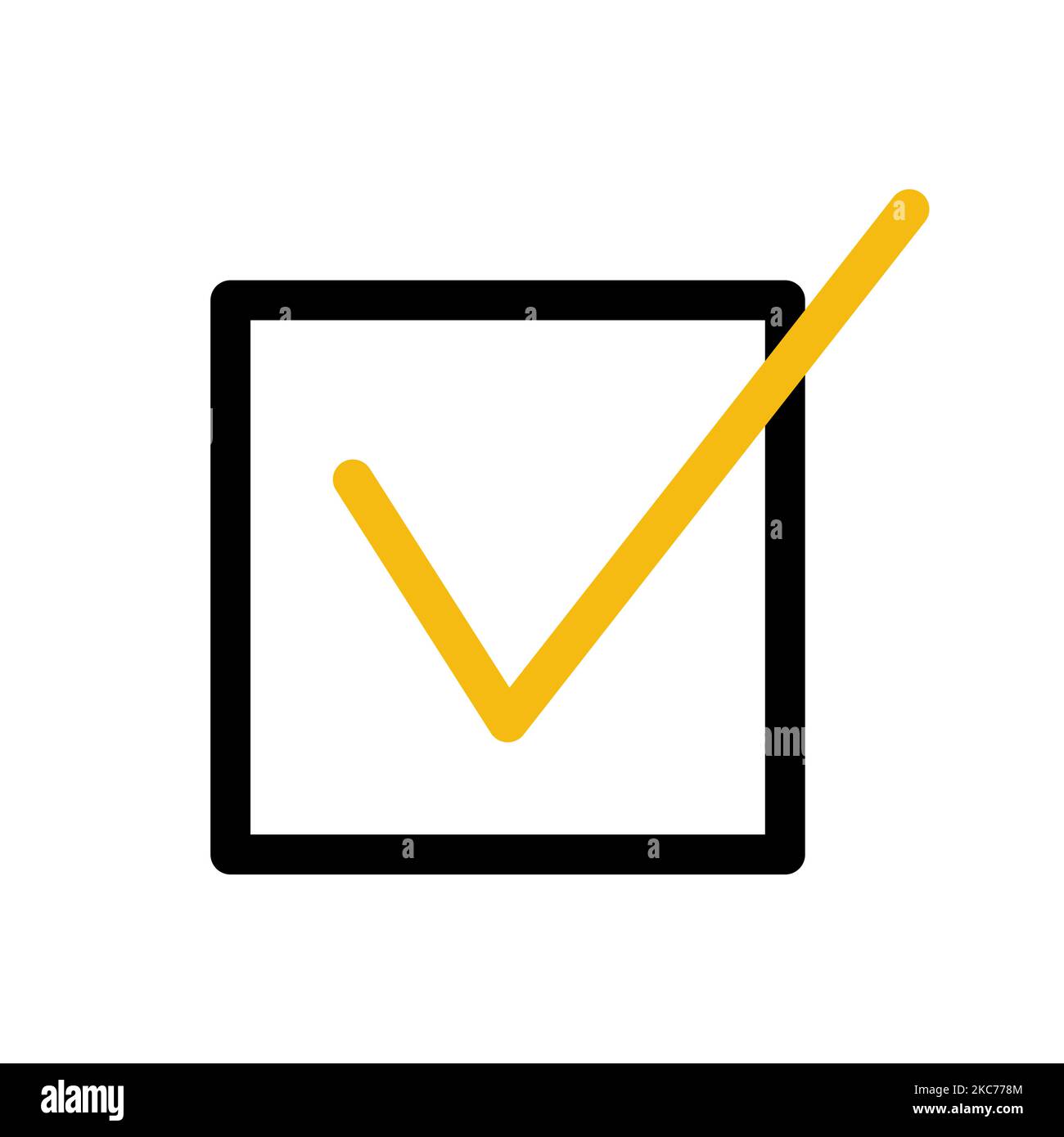 Check mark symbol icon tick vector illustration choice vote. Correct ...