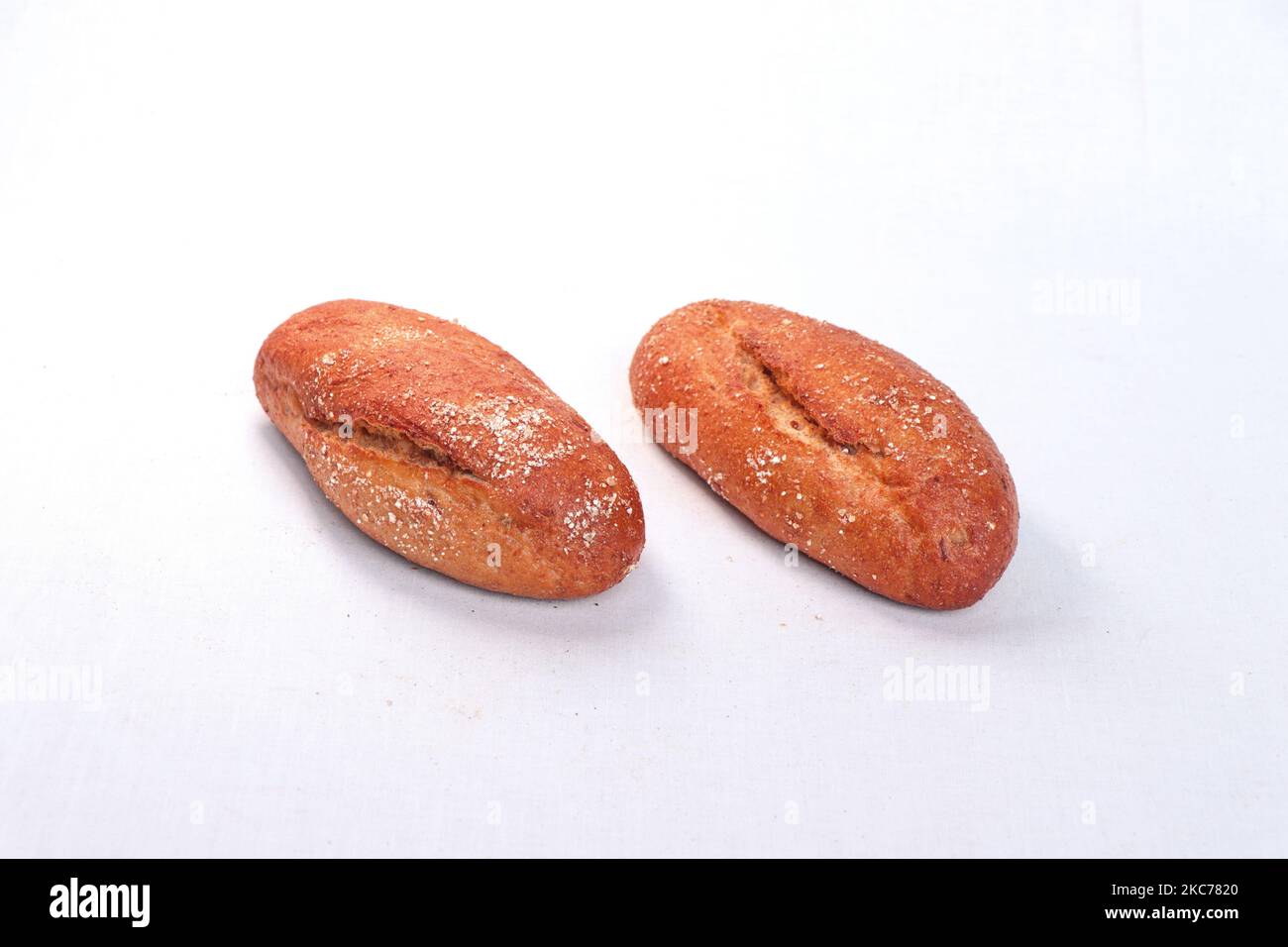 The fresh bread rolls isolated on a white background Stock Photo - Alamy