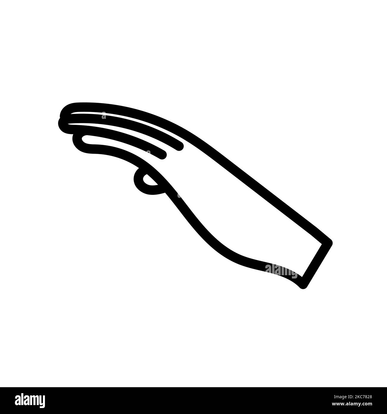 Human hand vector person icon illustration isolated white. Thumb human ...