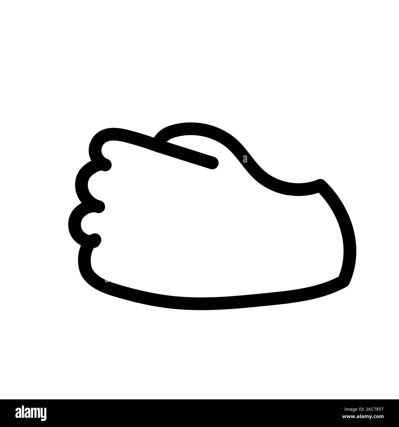 Human hand vector person icon illustration isolated white. Thumb human ...