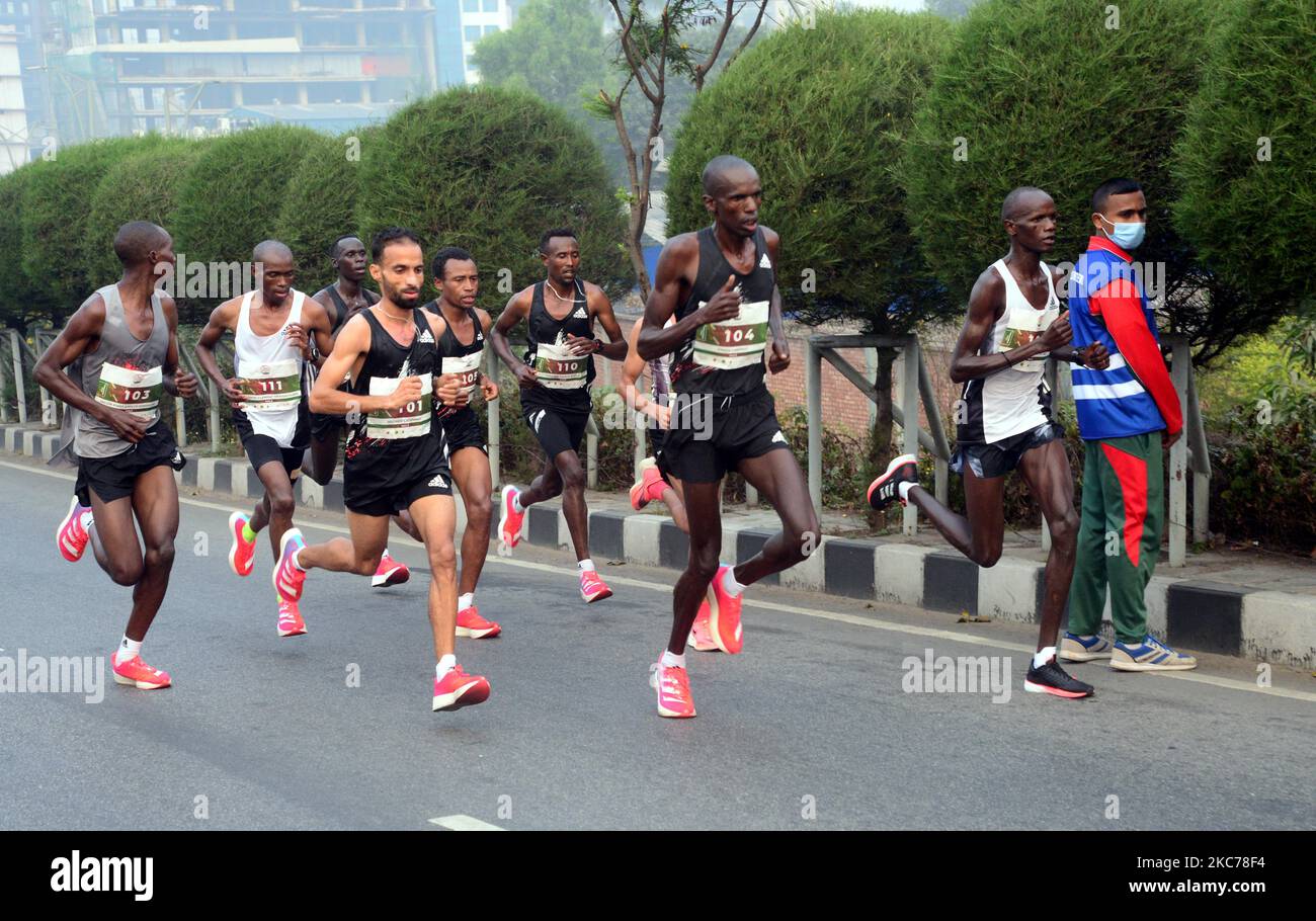Bangladeshi and foreign runners participate in the Bangabandhu Sheikh ...