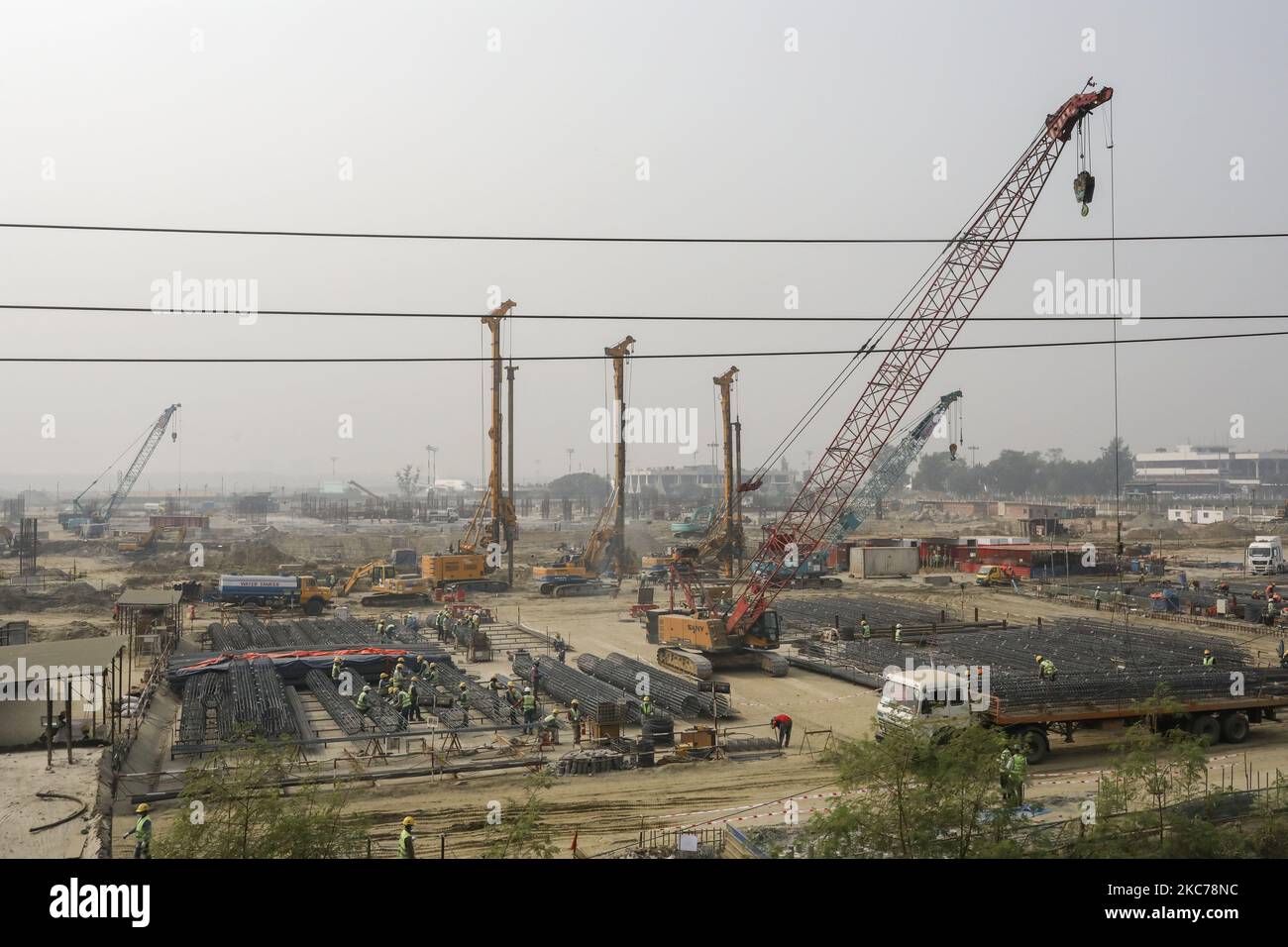 The construction work on the third terminal of Hazrat Shahjalal ...