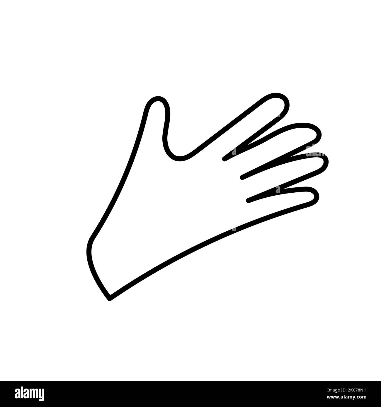 Human hand vector person icon illustration isolated white. Thumb human ...