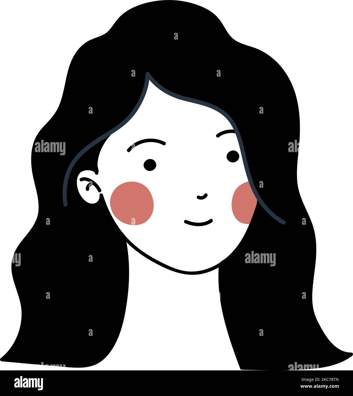 blushing woman face Stock Vector Image & Art - Alamy
