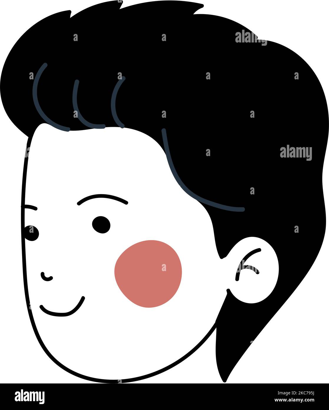 blushing man face Stock Vector Image & Art - Alamy
