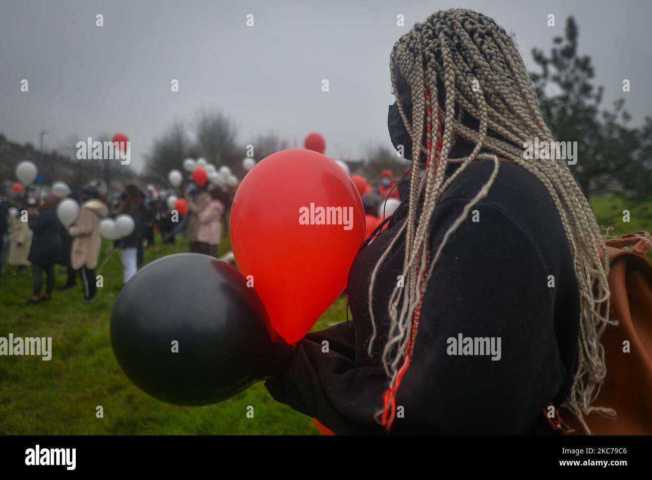 George Nkencho's friends and family members gather to launch balloons ...