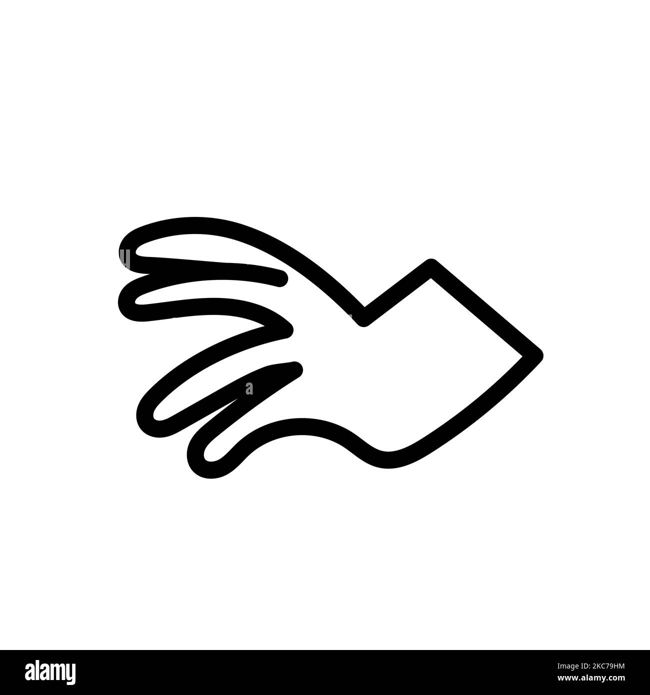 Human hand vector person icon illustration isolated white. Thumb human ...
