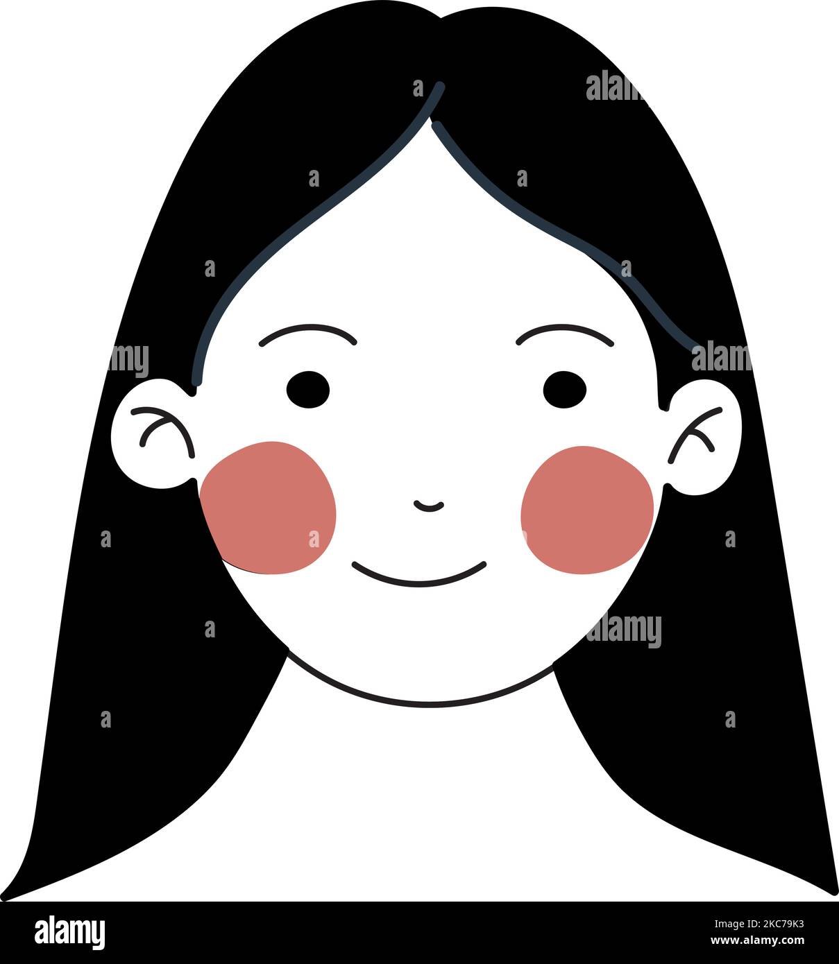 happy woman face design Stock Vector Image & Art - Alamy