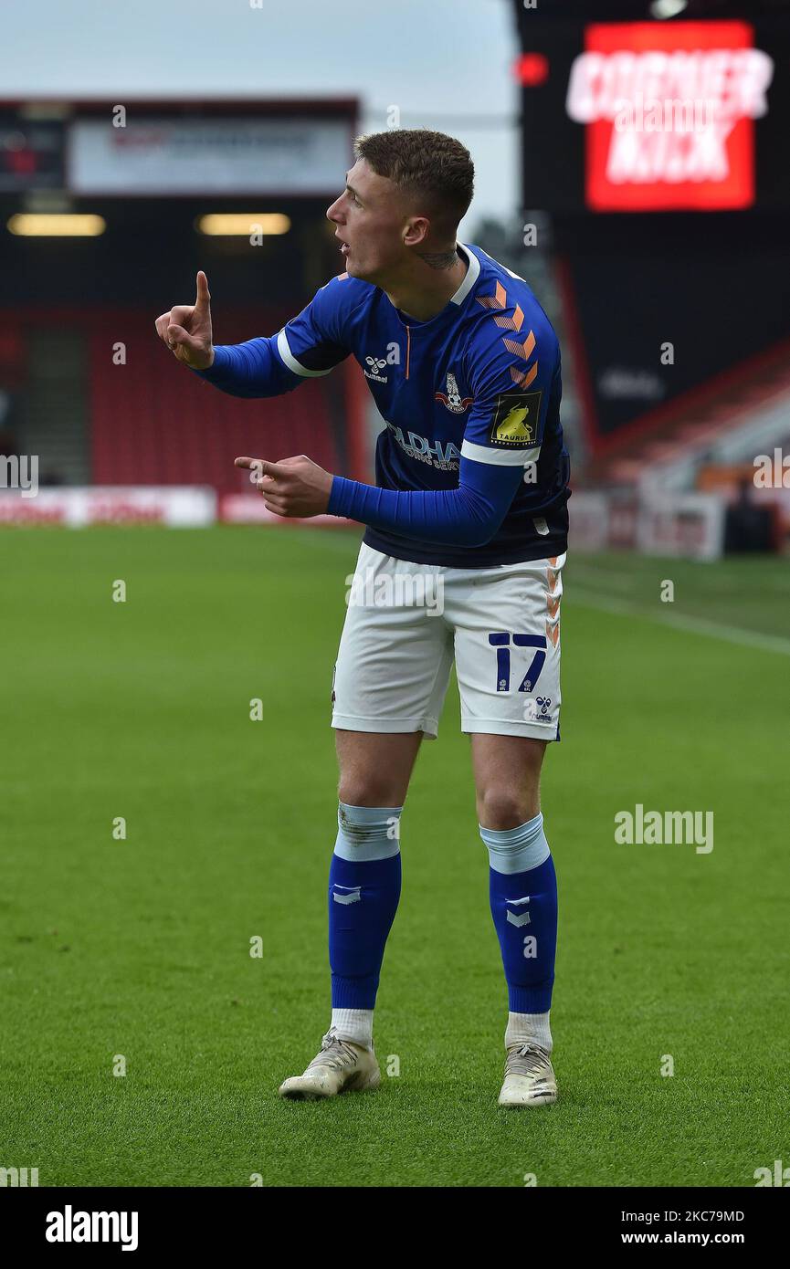 Candid portrait of Oldham Athletic's Jordan Barnett during the FA Cup ...
