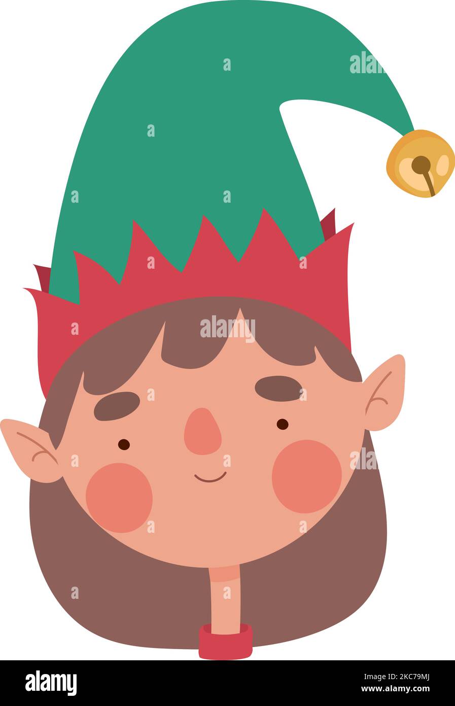 cheerful elf woman face Stock Vector Image & Art - Alamy