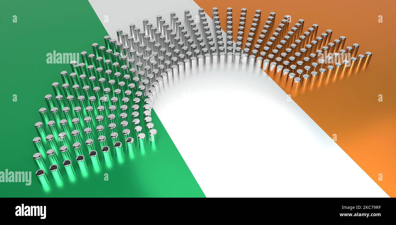 Ireland flag - voting, parliamentary election concept - 3D illustration ...