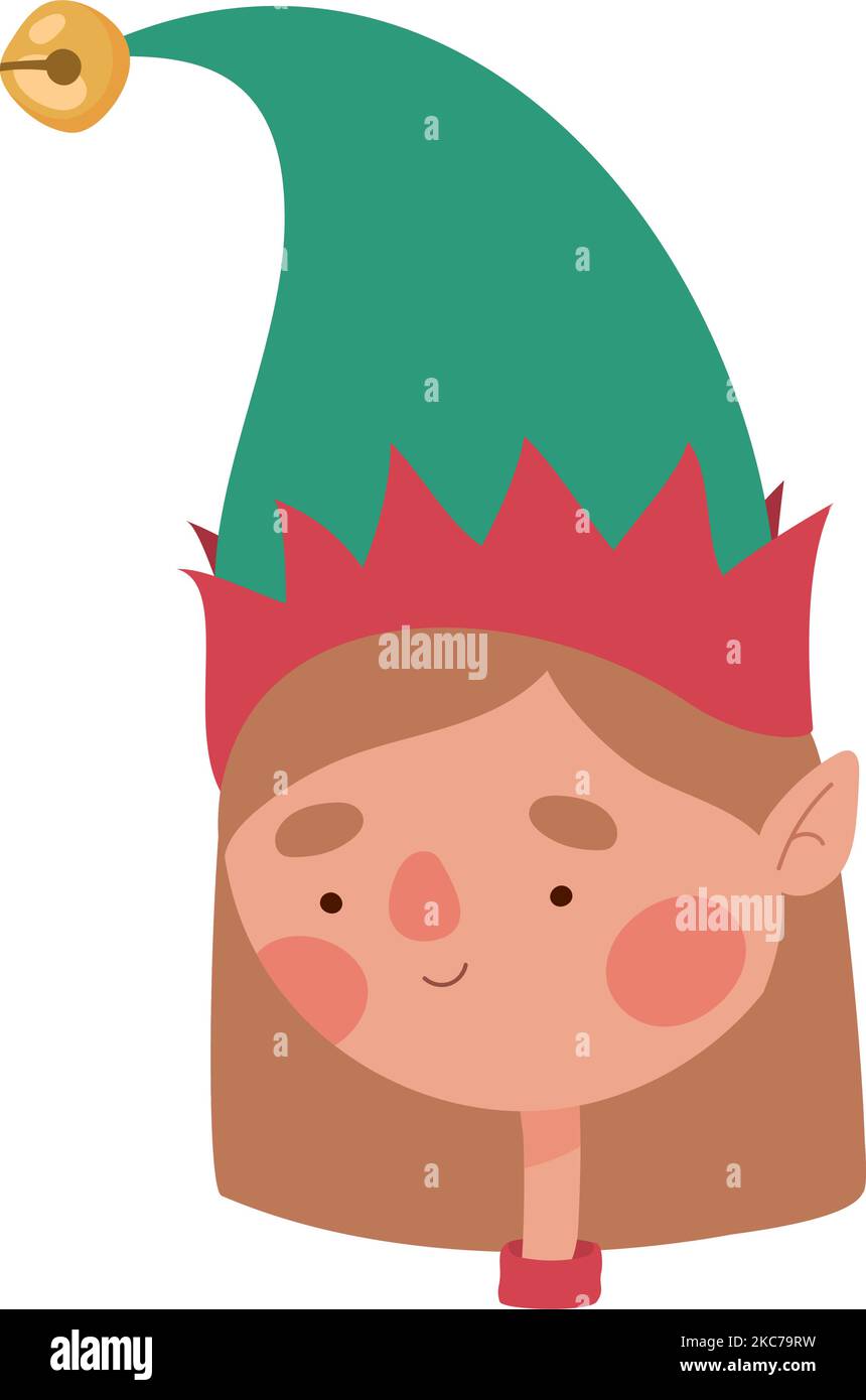 cute elf woman face illustration Stock Vector Image & Art - Alamy