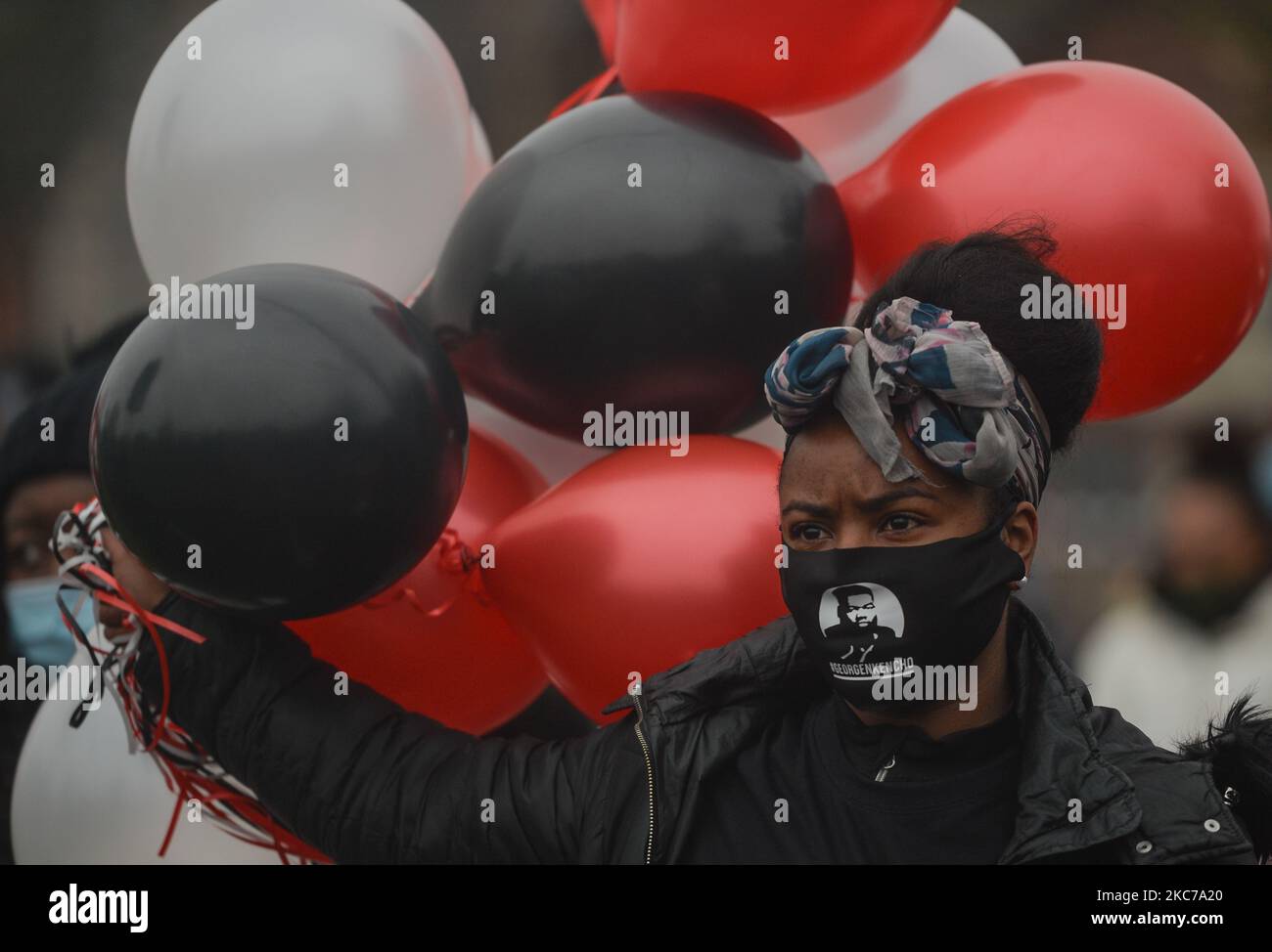 George Nkencho's friends and family members gather to launch balloons ...