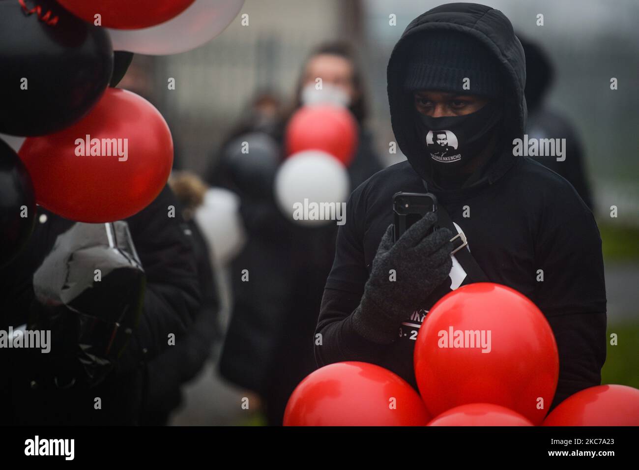 George Nkencho's friends and family members gather to launch balloons ...