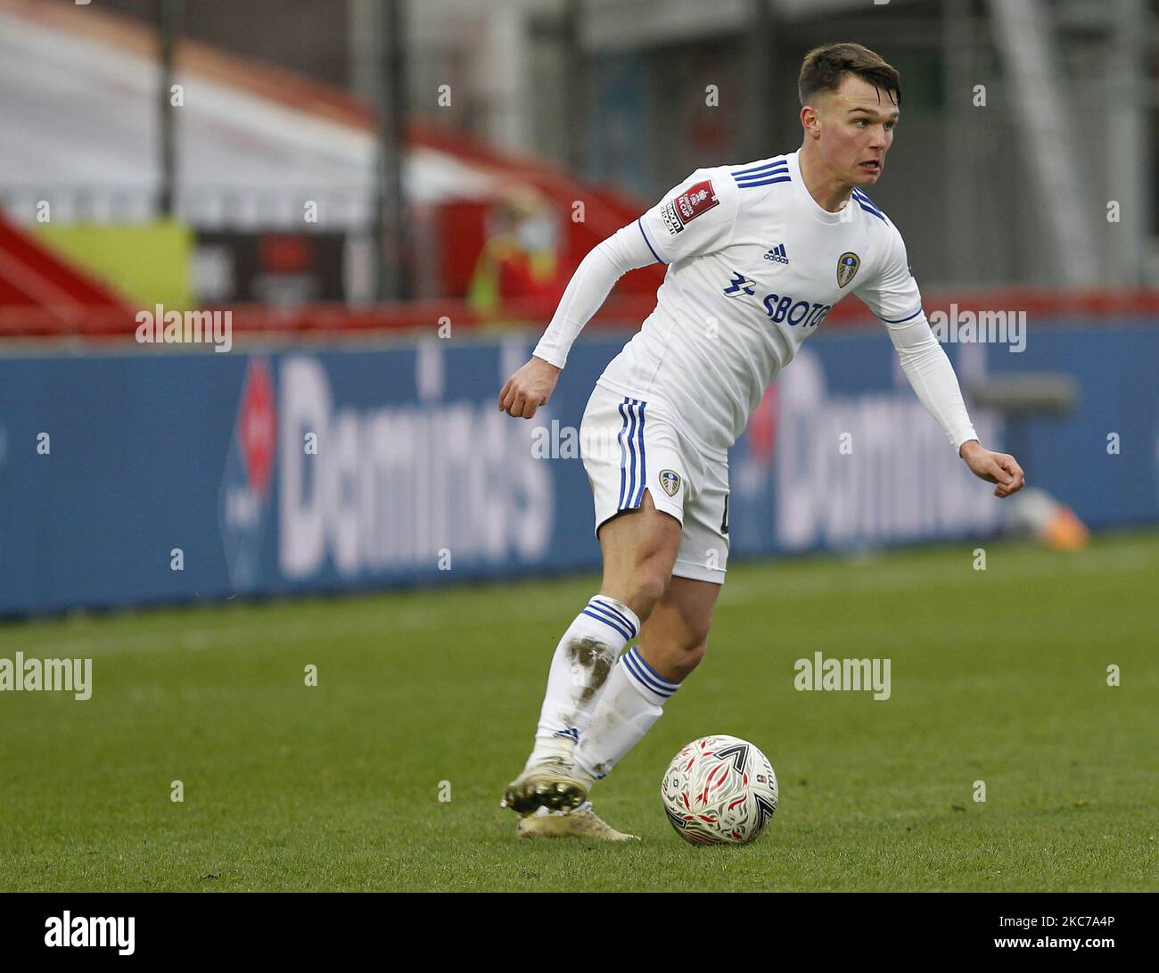 Jamie Shackleton of Leeds United during The FA Cup Third Round between ...