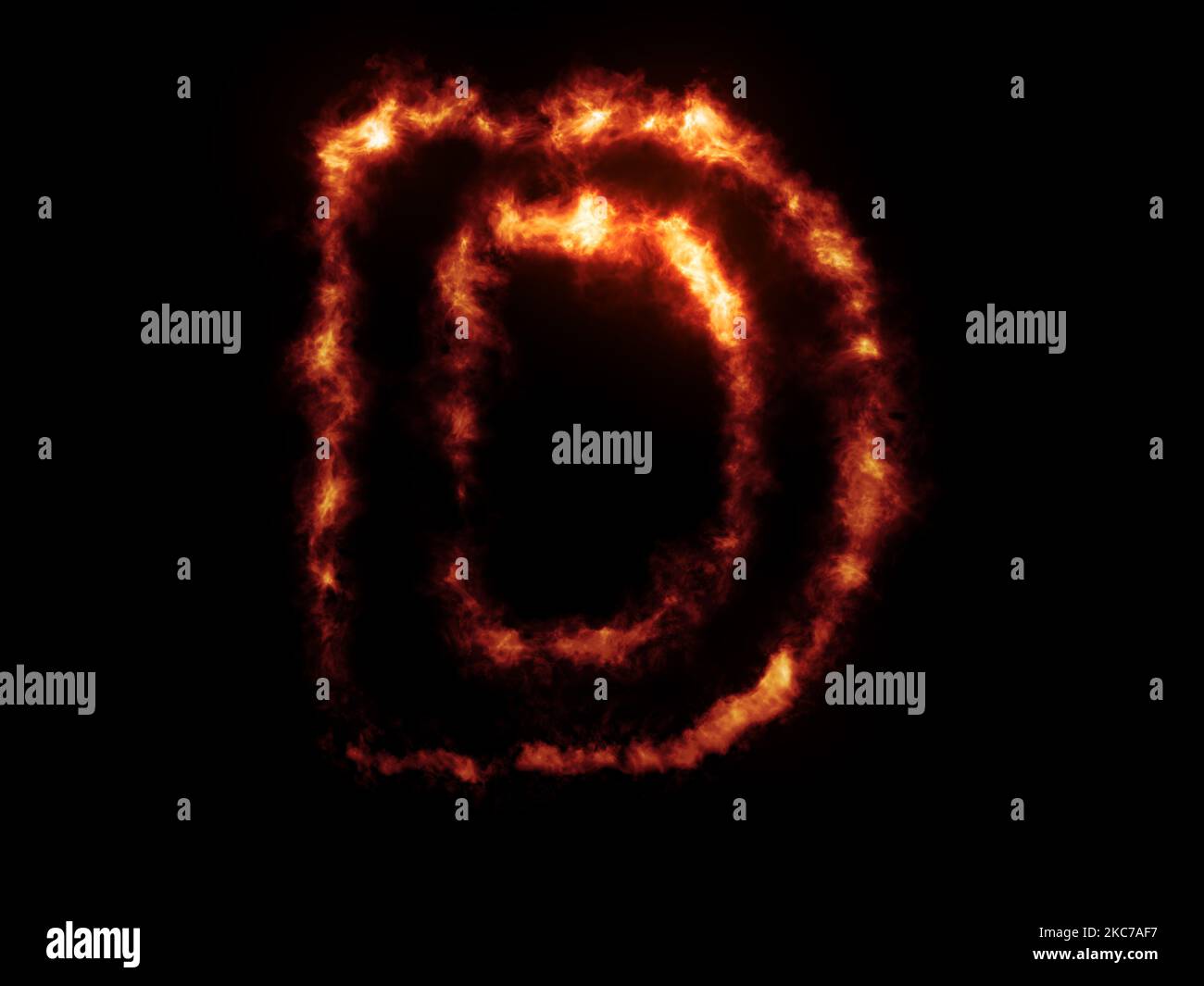 A "D" initial in red flames on a dark background Stock Photo - Alamy