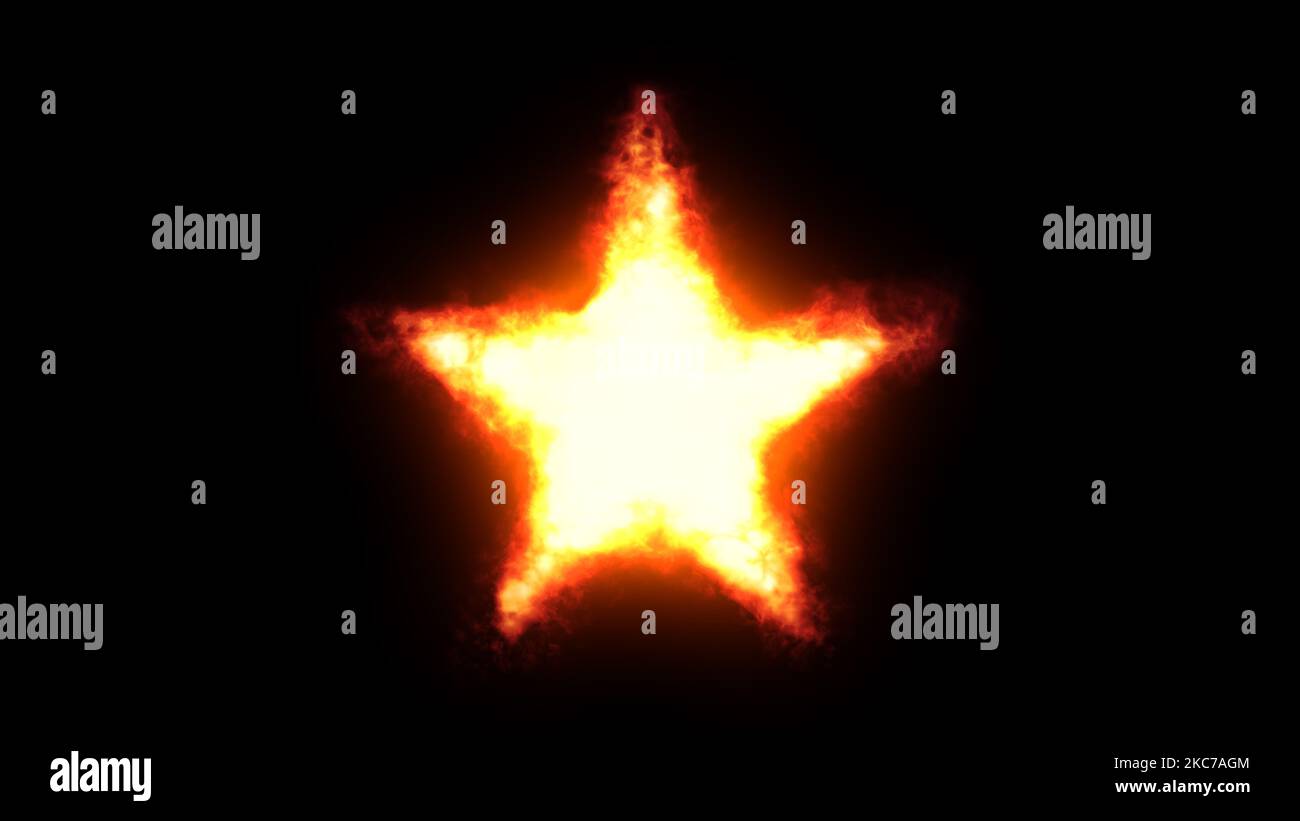 Star burning fire flames symbol hi-res stock photography and images - Alamy