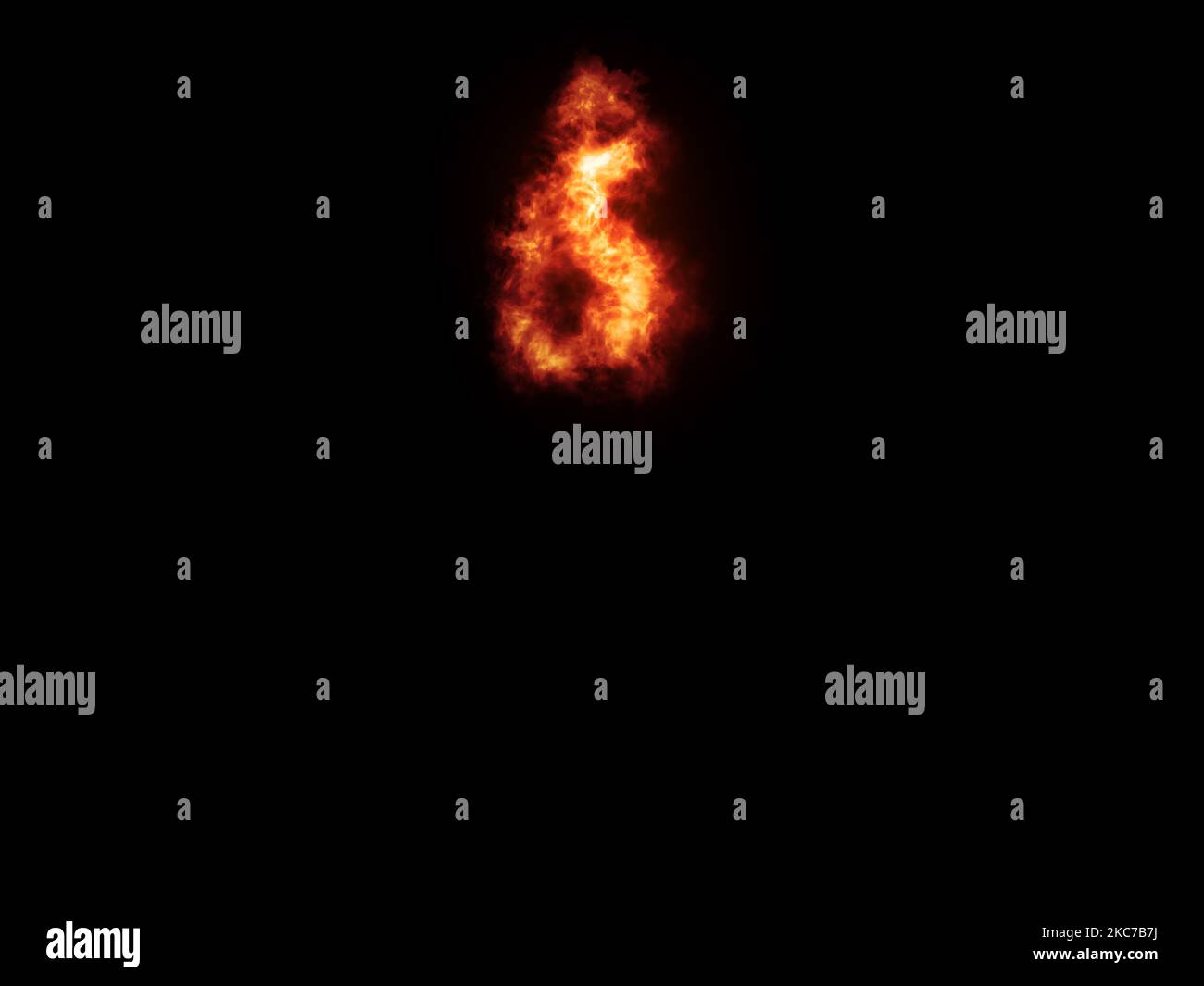 The single quotation mark symbol in red flames on a dark background ...