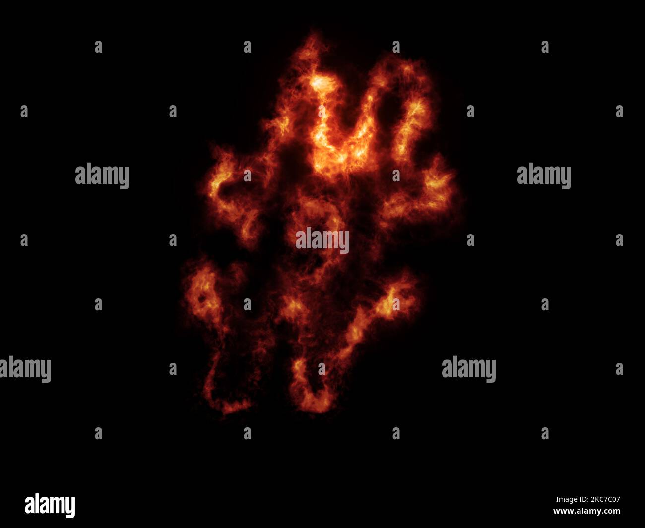 The "conjunction operator" symbol in red flames on a dark background ...