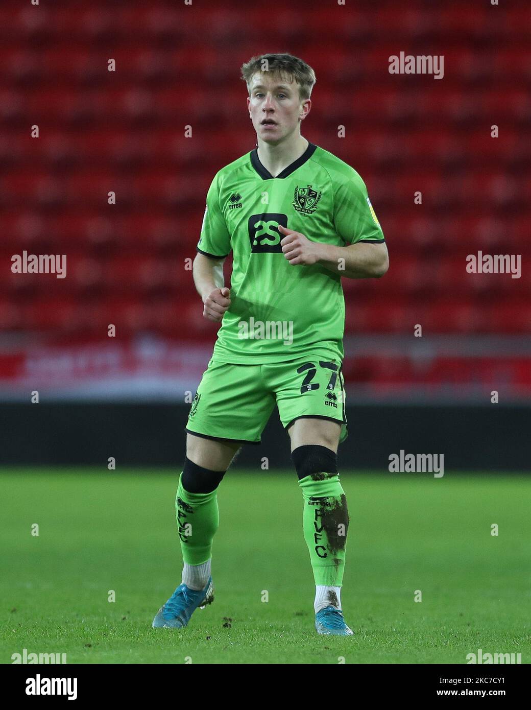 Alex Hurst of Port Vale during the EFL Trophy match between Sunderland ...