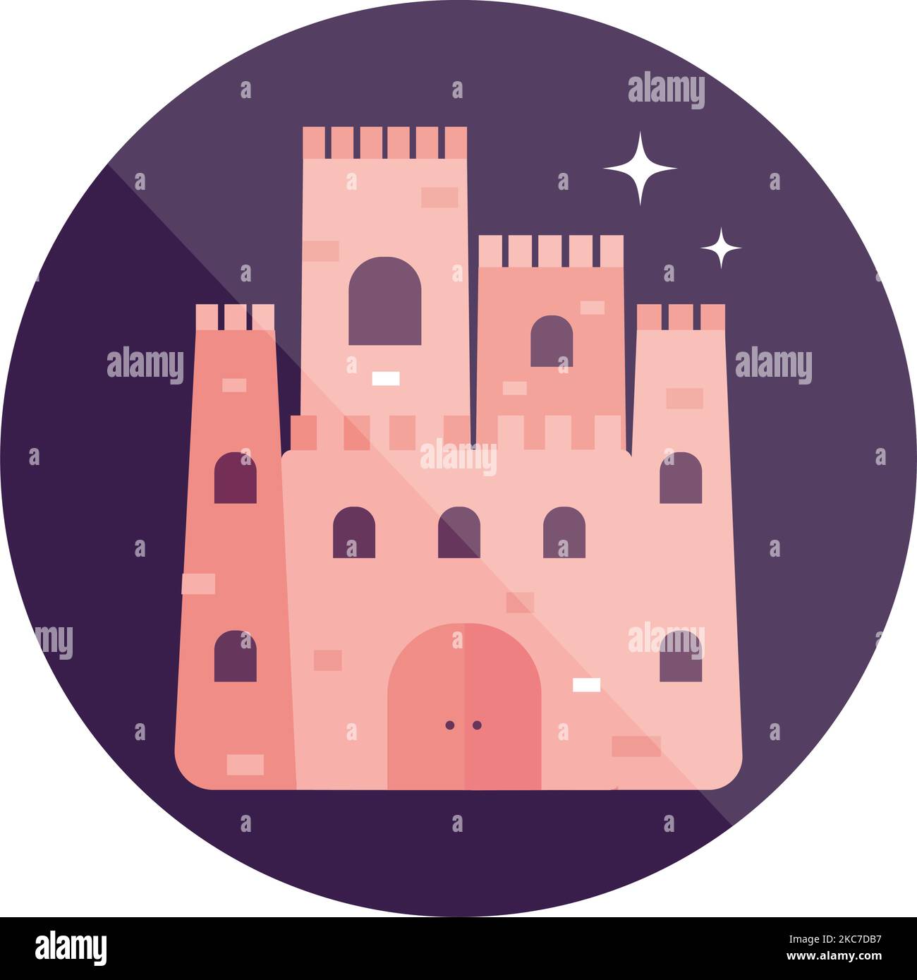 Isolated medieval castle building icon Vector Stock Vector Image & Art ...