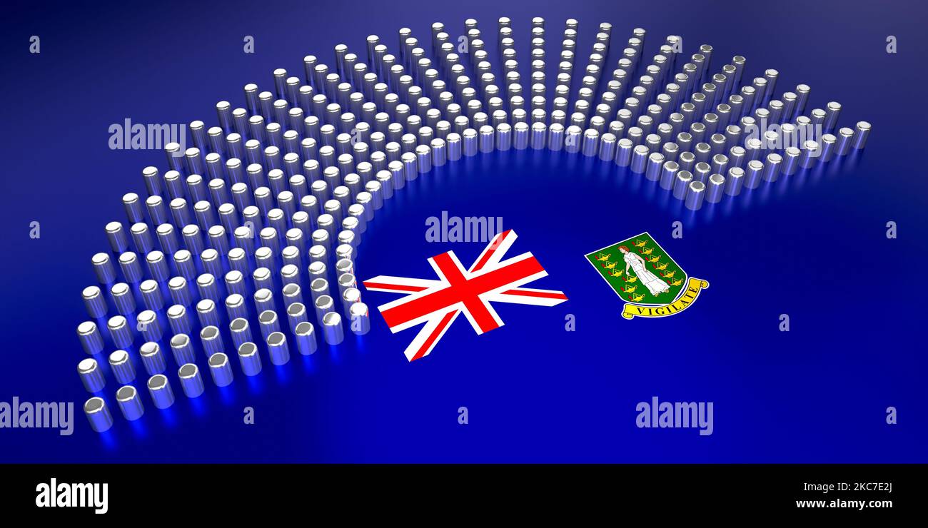 British Virgin Islands flag - voting, parliamentary election concept ...