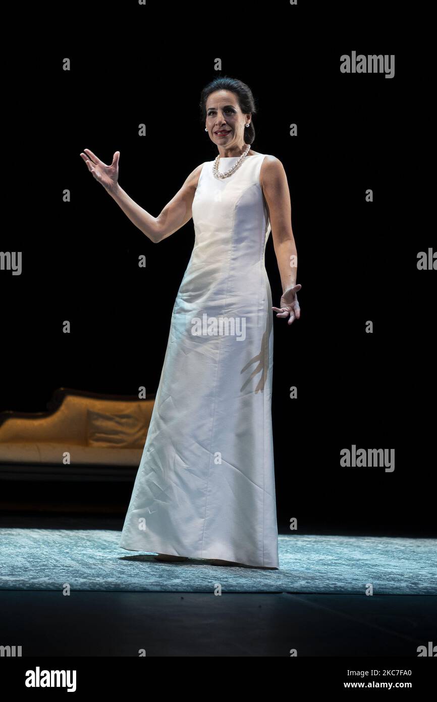Soprano Maria Rey-Joly performs on stage during the 'Diva' Theatre Play ...