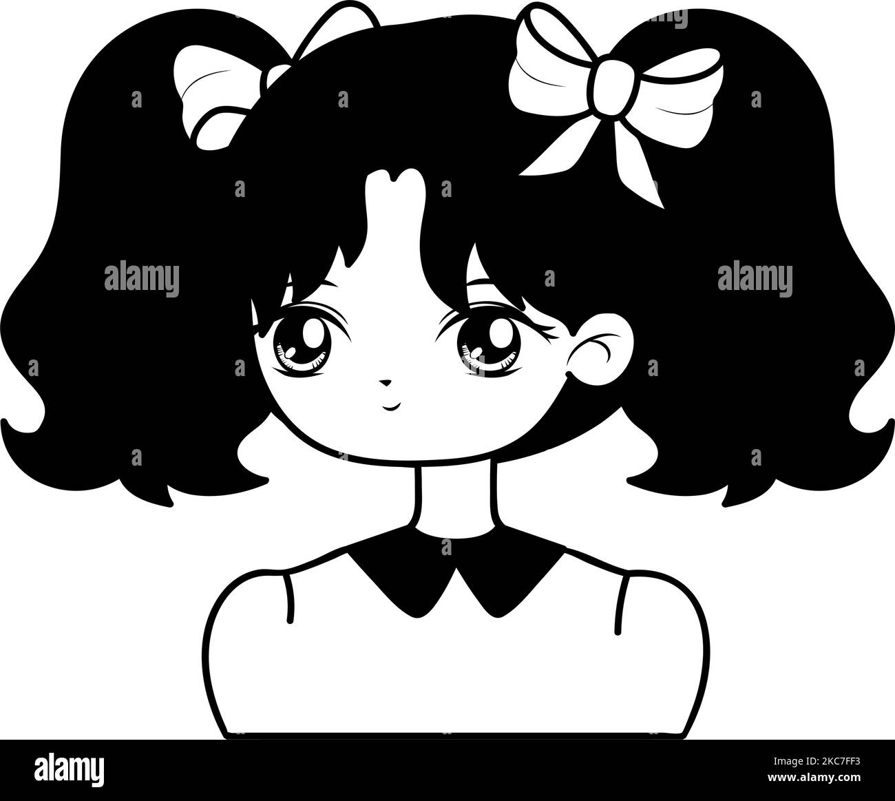 manga woman illustration Stock Vector Image & Art - Alamy