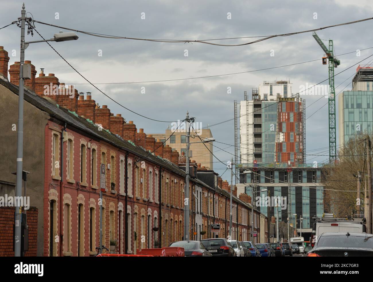 A construction site with new buildings as seen close to traditional ...