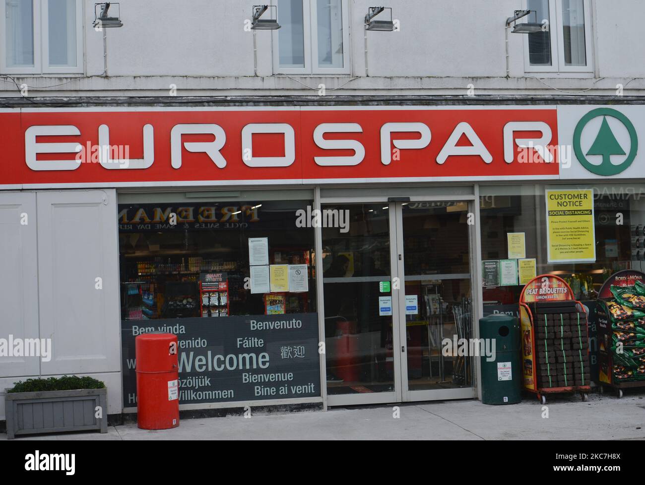 Eurospar store in Dublin seen during Level 5 Covid-19 lockdown. On ...