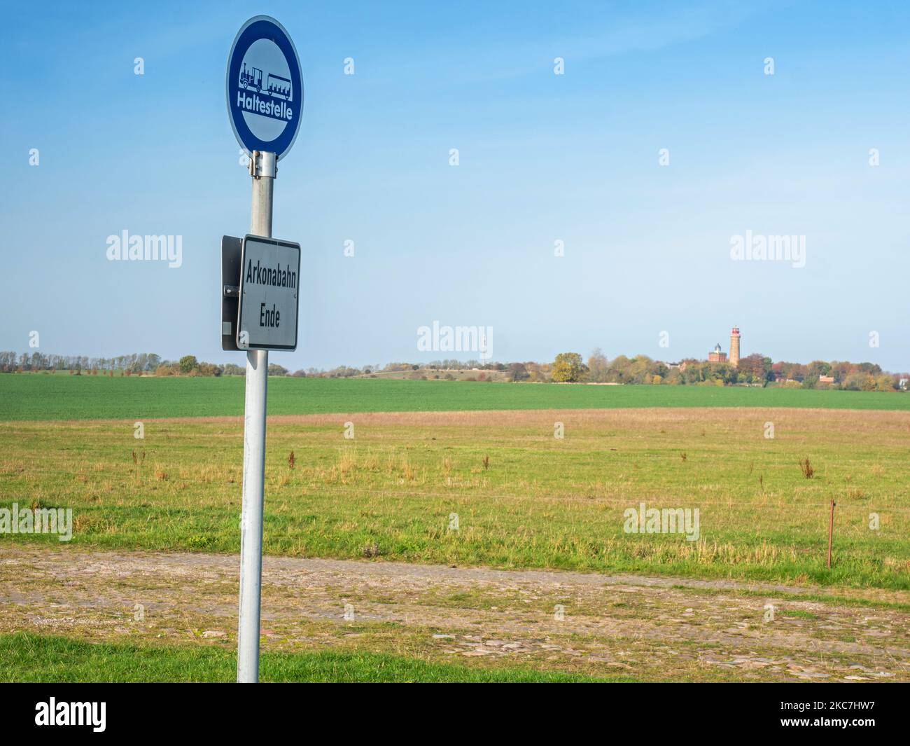 Info plate Kap Arkona at road for for tourists and lighthouse tour ...