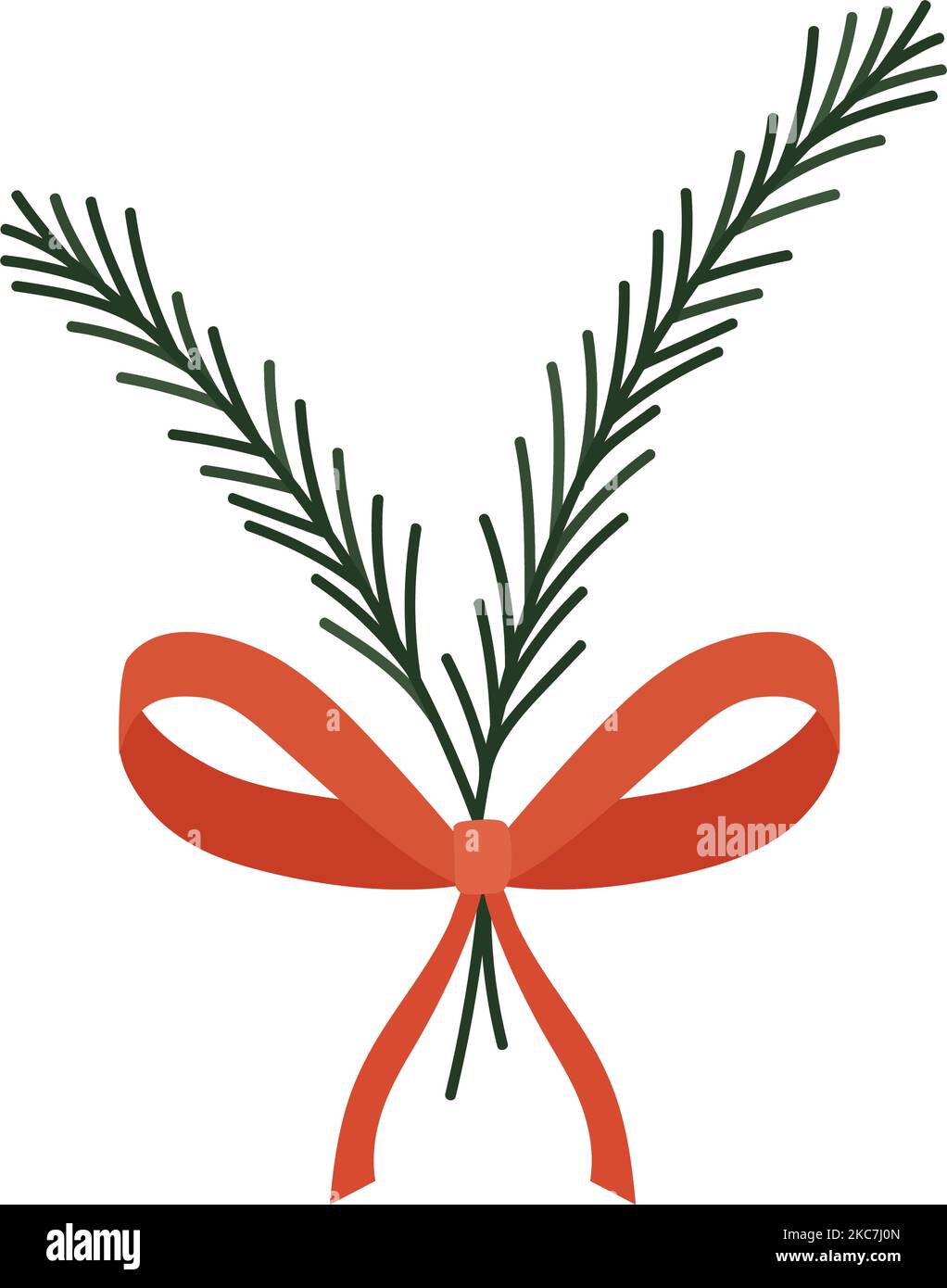 christmas mistletoe with bow Stock Vector Image & Art - Alamy