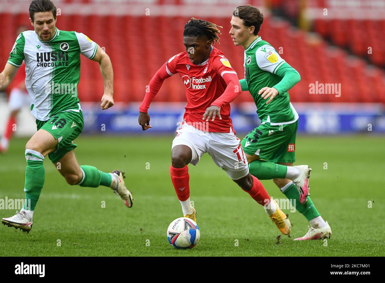 Alex Mighten of (17) Nottingham Forest in action during the Sky Bet ...