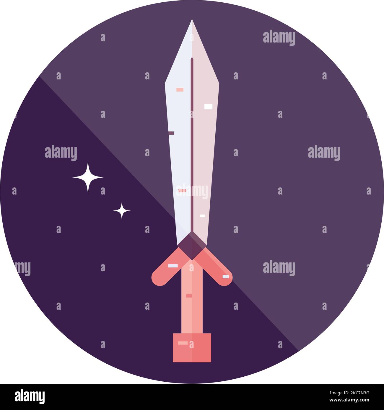 Medieval illustration sword Cut Out Stock Images & Pictures - Alamy