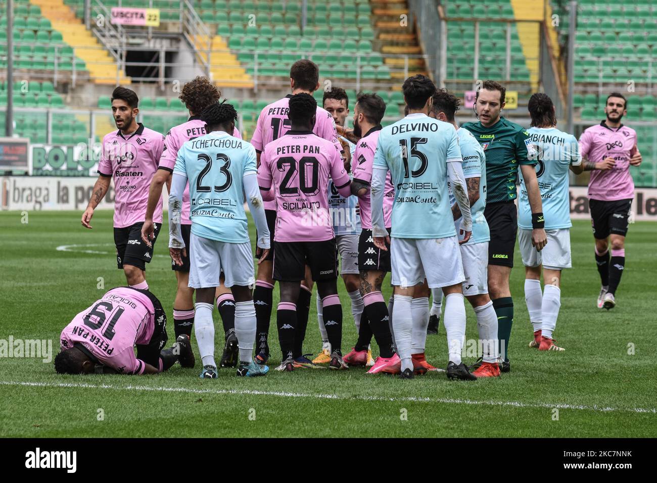 Odjer Mosess during the Serie C match between Palermo FC and Virtus ...