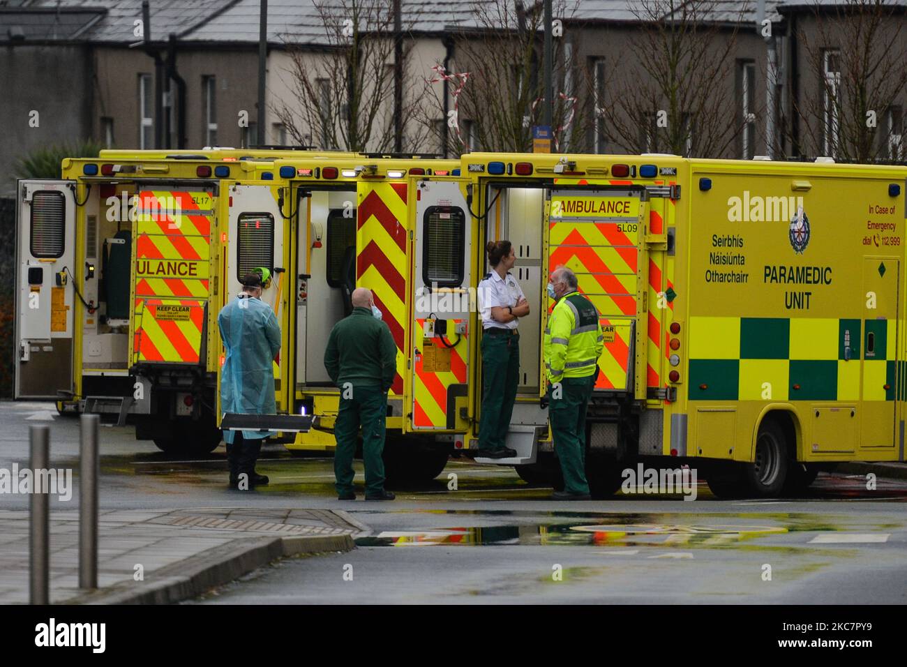 Ambulances seen near the A and E department at the the Mater ...
