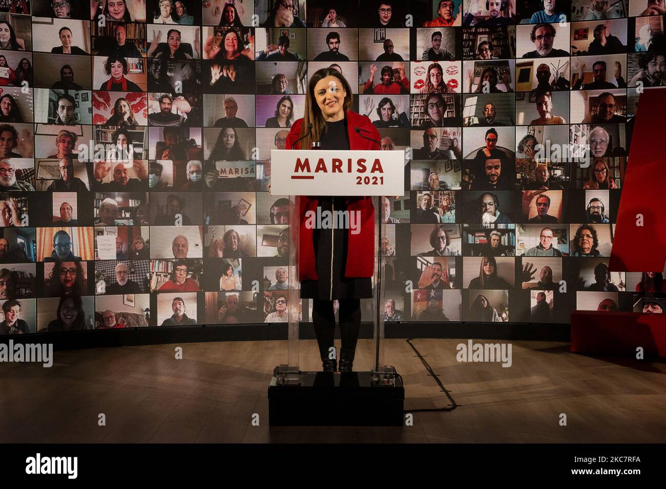 Marisa Matias, candidate for the presidency of Bloco de Esquerda, in a ...