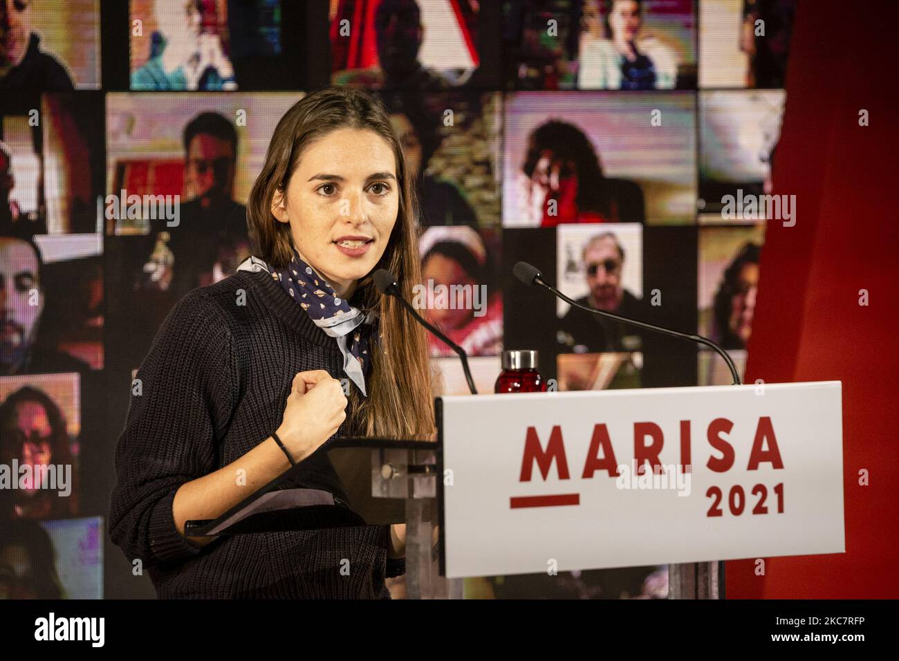 Actress Sara Barros Leitao attends Marisa Matias, candidate for the ...