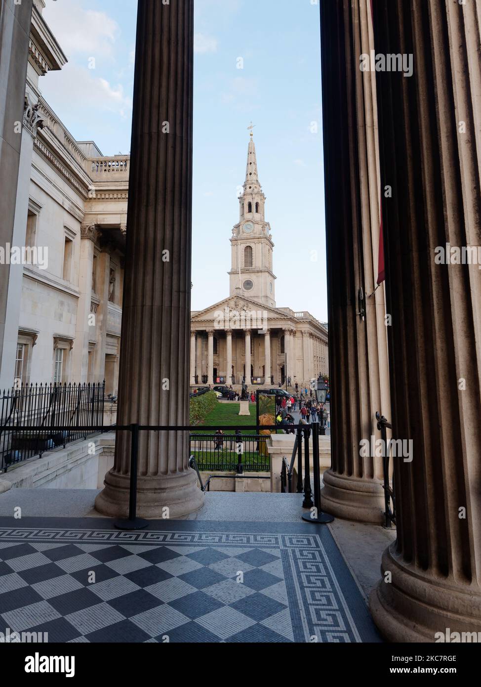 St Martin In The Fields Church as seen from The National Gallery ...