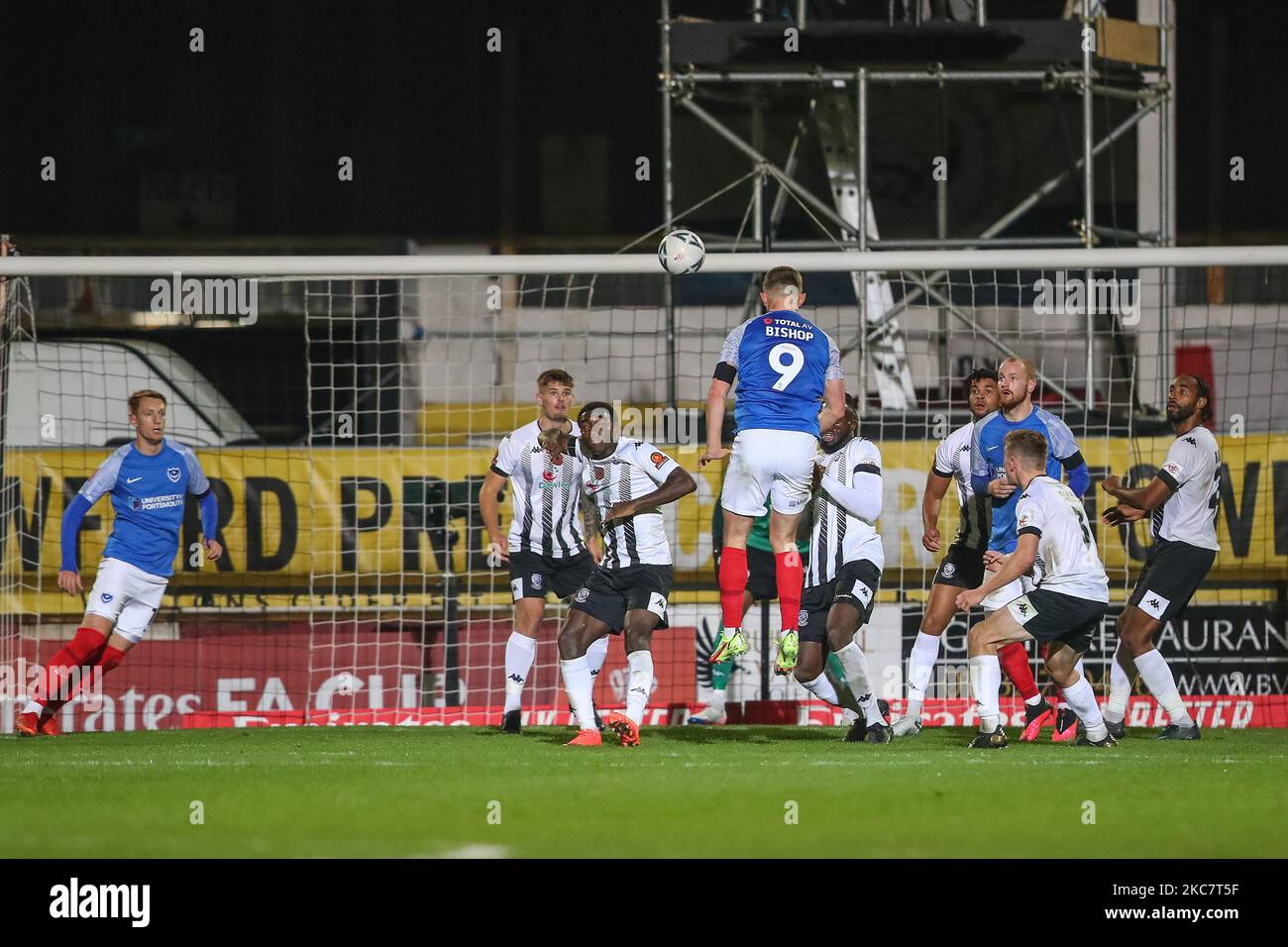 Colby Bishop #9 of Portsmouth scores a goal to make it 1-3 during the ...