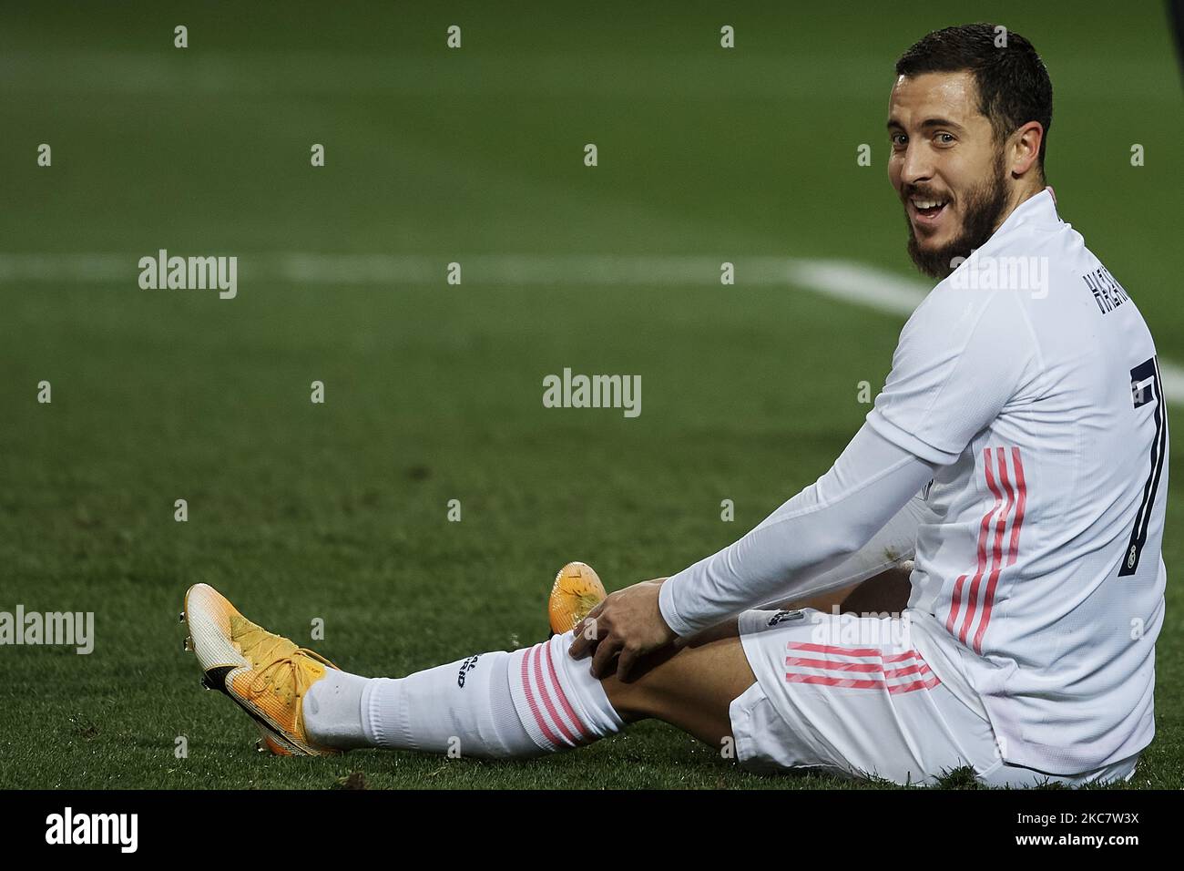 Eden Hazard of Real Madrid gestures during the Supercopa de Espana Semi ...