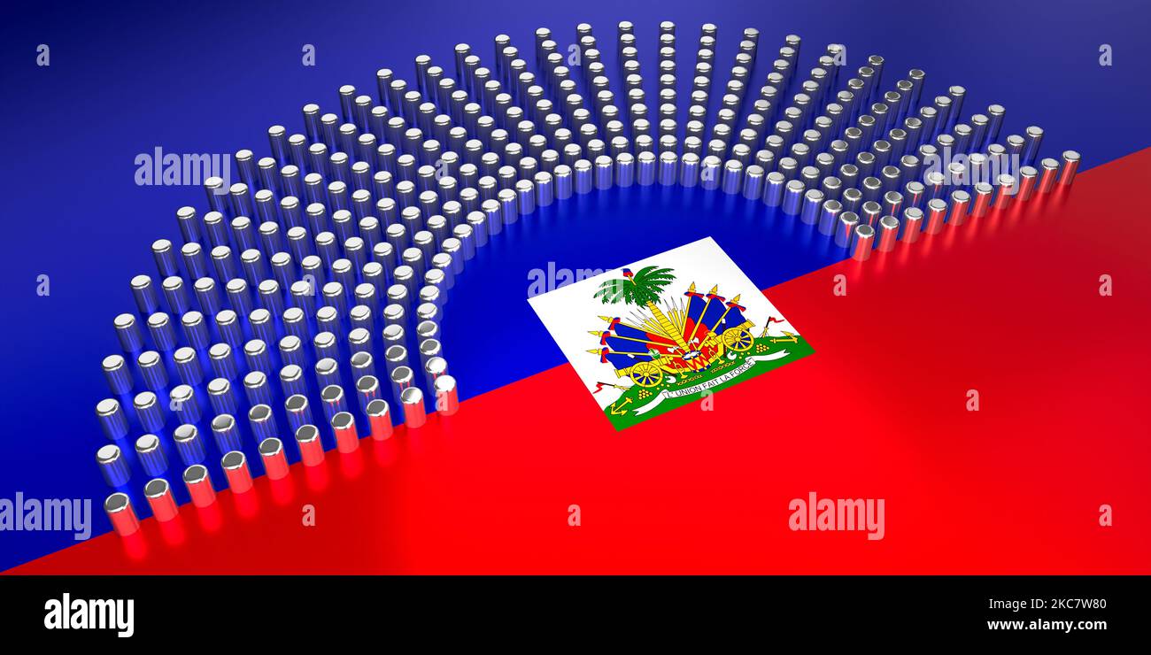 Haiti flag - voting, parliamentary election concept - 3D illustration ...