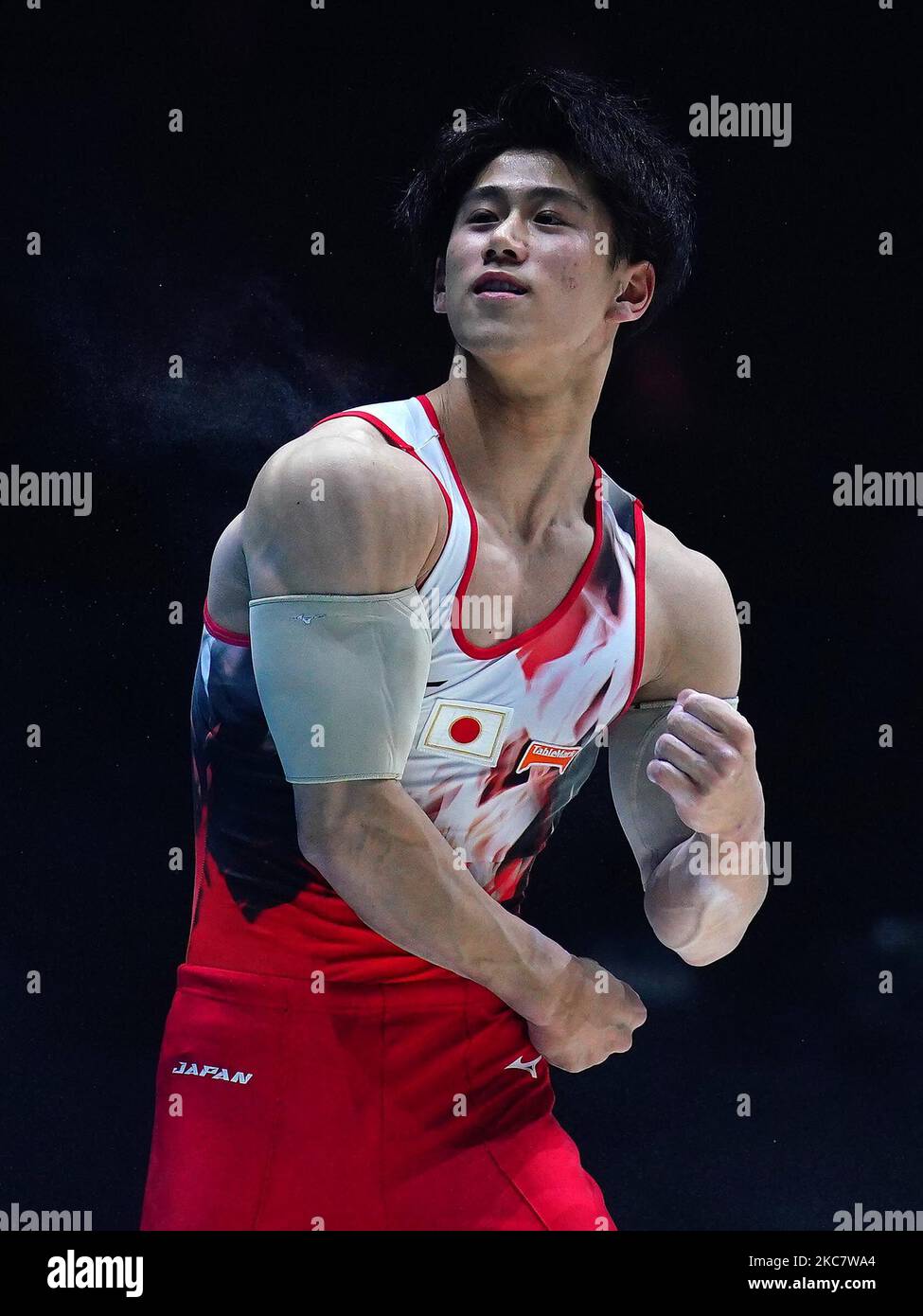 Japan's Daiki Hashimoto after competing on the parallel bars during day ...