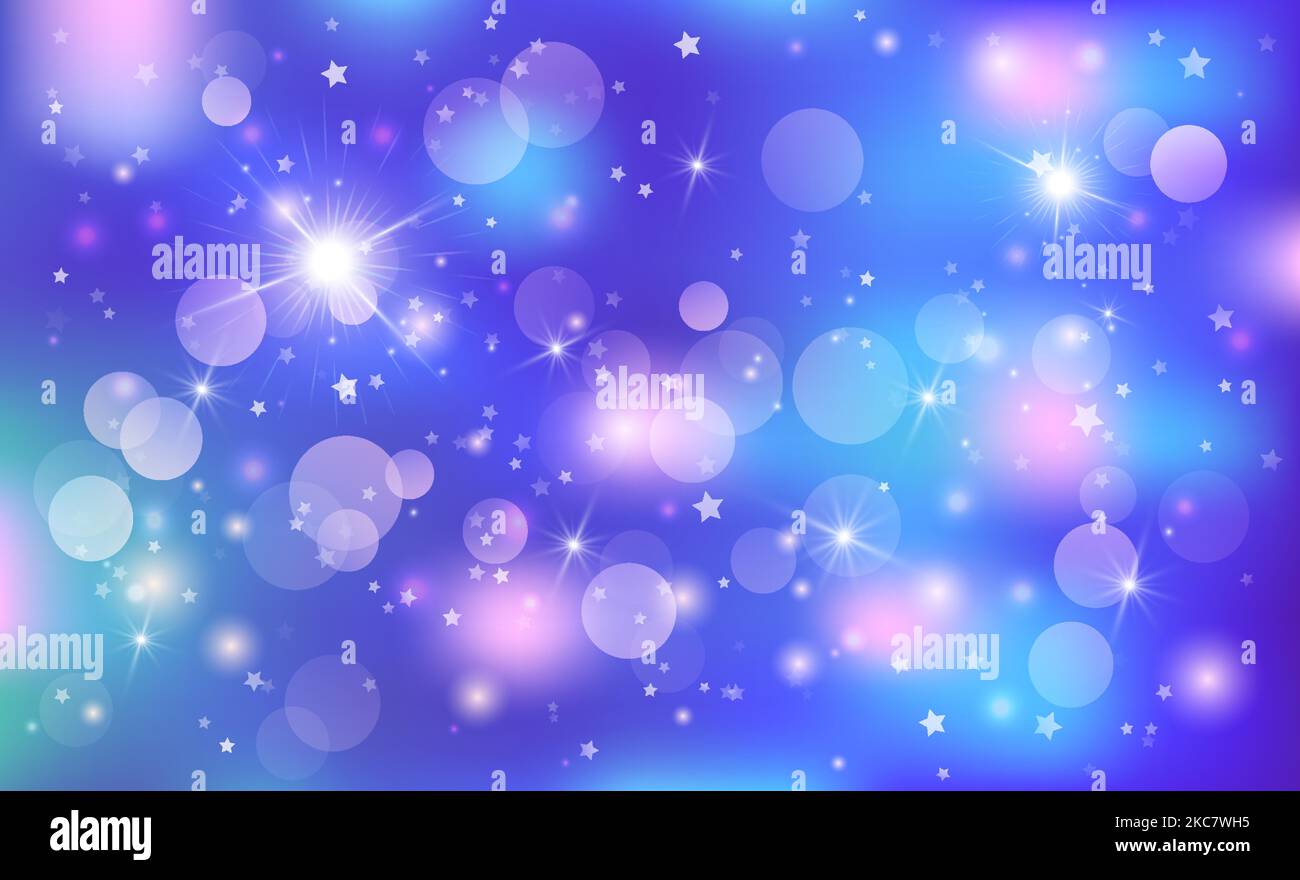 Fantasy blue background in sparkling stars for design. Vector ...