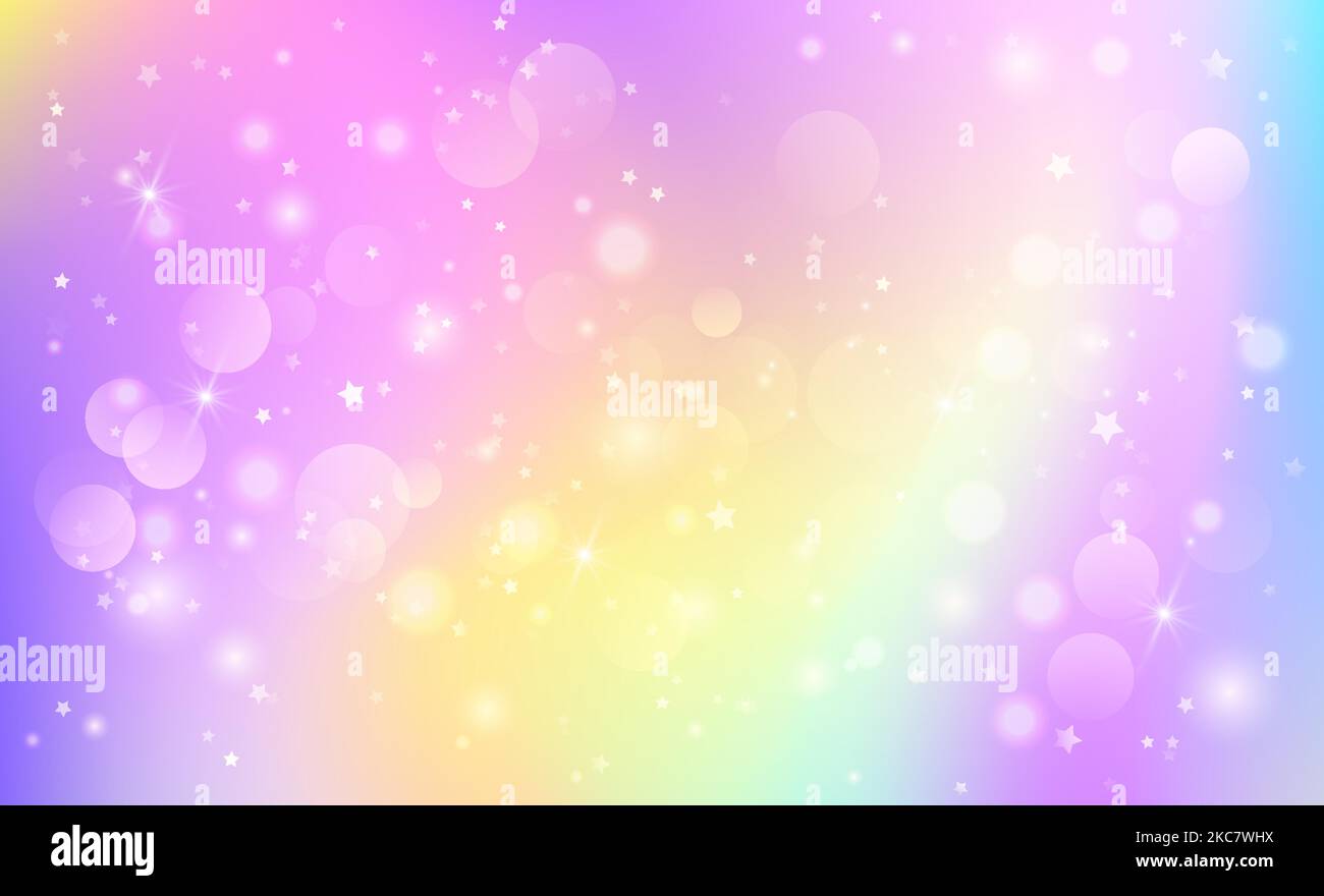 Fantasy rainbow background in sparkling stars for design. Vector ...