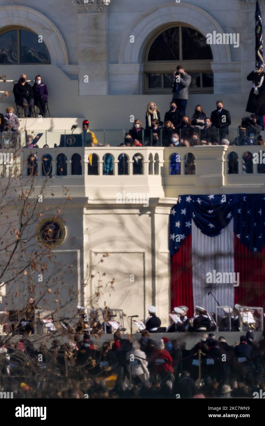 Poet Amanda Gorman speaks during the inauguration ceremony on the West ...
